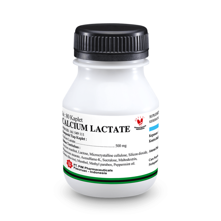 CALCIUM LACTATE BOTOL - PIM Pharmaceuticals